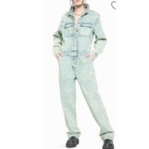 BP + Wildfang | Pants & Jumpsuits | New Bp Wildfang Green Acid Wash ...